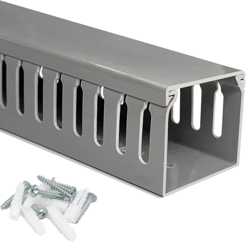 2''X2''Server Rack Cable Management, 6.4FT Cable Duct Cable Raceway Kit ...