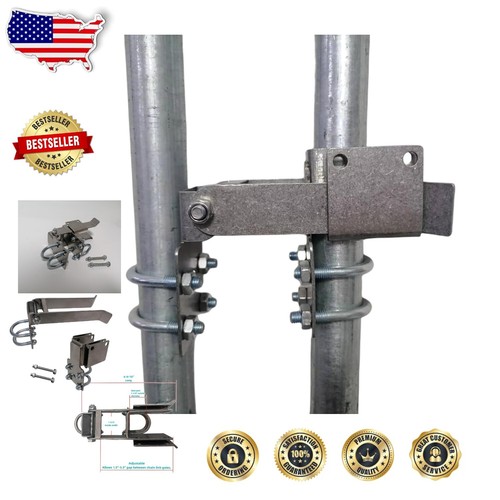Adjustable Chain Link Gate Latch - Heavy Duty for Double Gates 1-3/8 ...