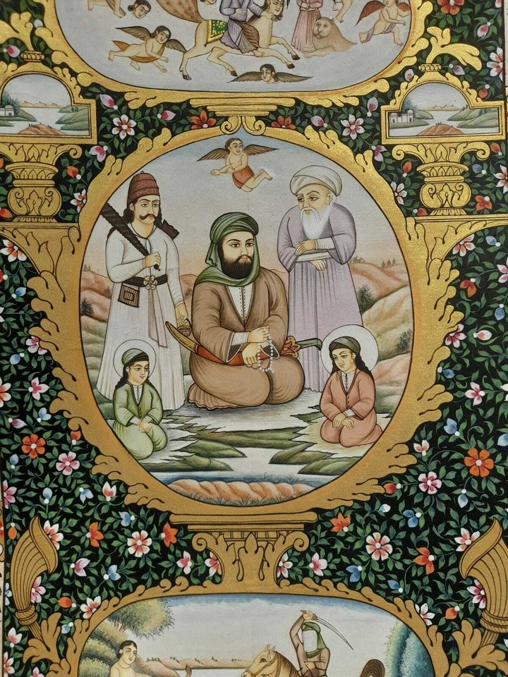 Talismanic Islamic Miniature Painting Hand Calligraphy Arabic Tezhip ...