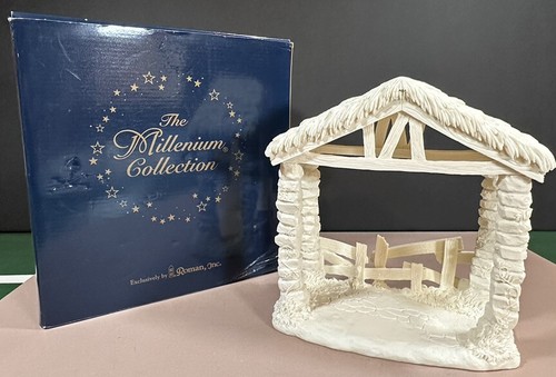 Roman Millenium Collection Nativity Stable 9" White Ceramic #43756 | eBay