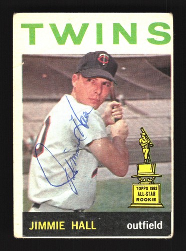 Jimmie Hall Minnesota Twins IP Signed Autographed 1964 Topps #73 Very ...