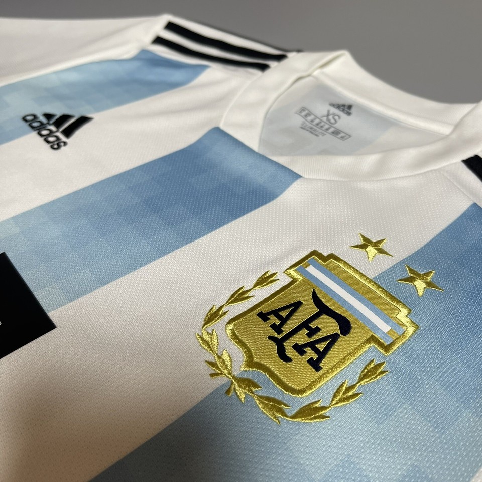 ARGENTINA ADIDAS 2018 WORLD CUP FOOTBALL HOME JERSEY #10 MESSI SIZE “XS ...