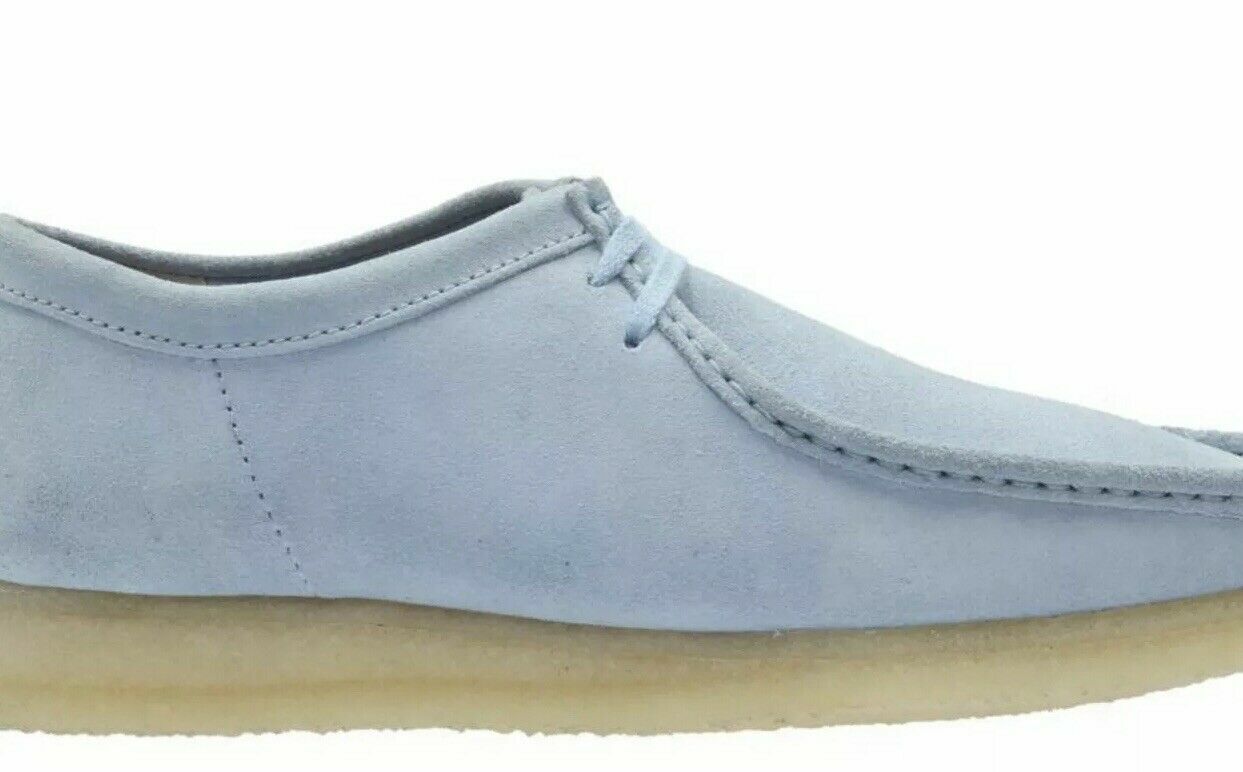 Clarks Originals Mens Wallabee Pastel Blue. Crepe Sole UK 8,9,10,11,12 ...