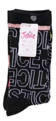 Justice Crew Socks, Medium (Shoe Size 10.5-4) 4 pairs | eBay