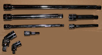 CRAFTSMAN 8PC Socket Set 4 WOBBLE Extensions + More 2 1/4+6 3/8 Wrench ...