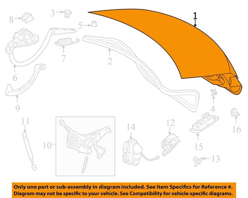 MERCEDES OEM 22-23 C300 Trunk Lid Lid Components-Trunk Lid 2067500400 ...