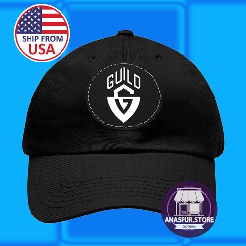 GUILD GUITARS Black Dad Hat with Leather Patch | eBay