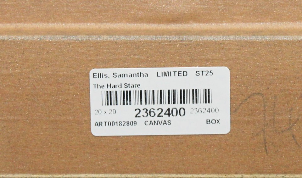 SAMANTHA ELLIS Framed Limited Edition Print on Canvas of a Bulldog ...