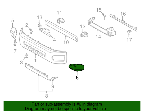 OEM Genuine Toyota FJ Cruiser Front Bumper Driver Side Corner Pad 52423 ...
