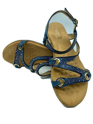 Patrizia ANNMAY Sandals by Spring Step Navy Strappy Embellish Women ...