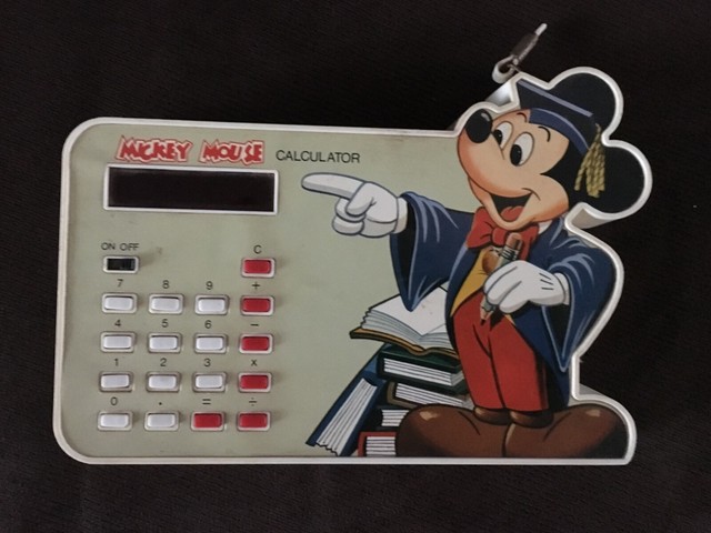 Vintage 1970s Disney MICKEY MOUSE CALCULATOR Model 4610 by Concept 2000 ...