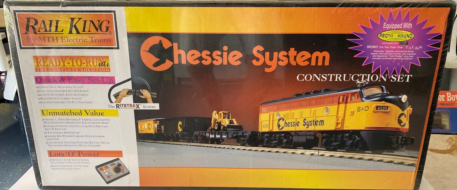 MTH Rail King RTR Chessie Construction Train Set 30-4016-1 Factory ...