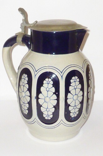 Old Large Art Nouveau Jug Westerwald Pot New Era Art Deco Decor 1469 ...