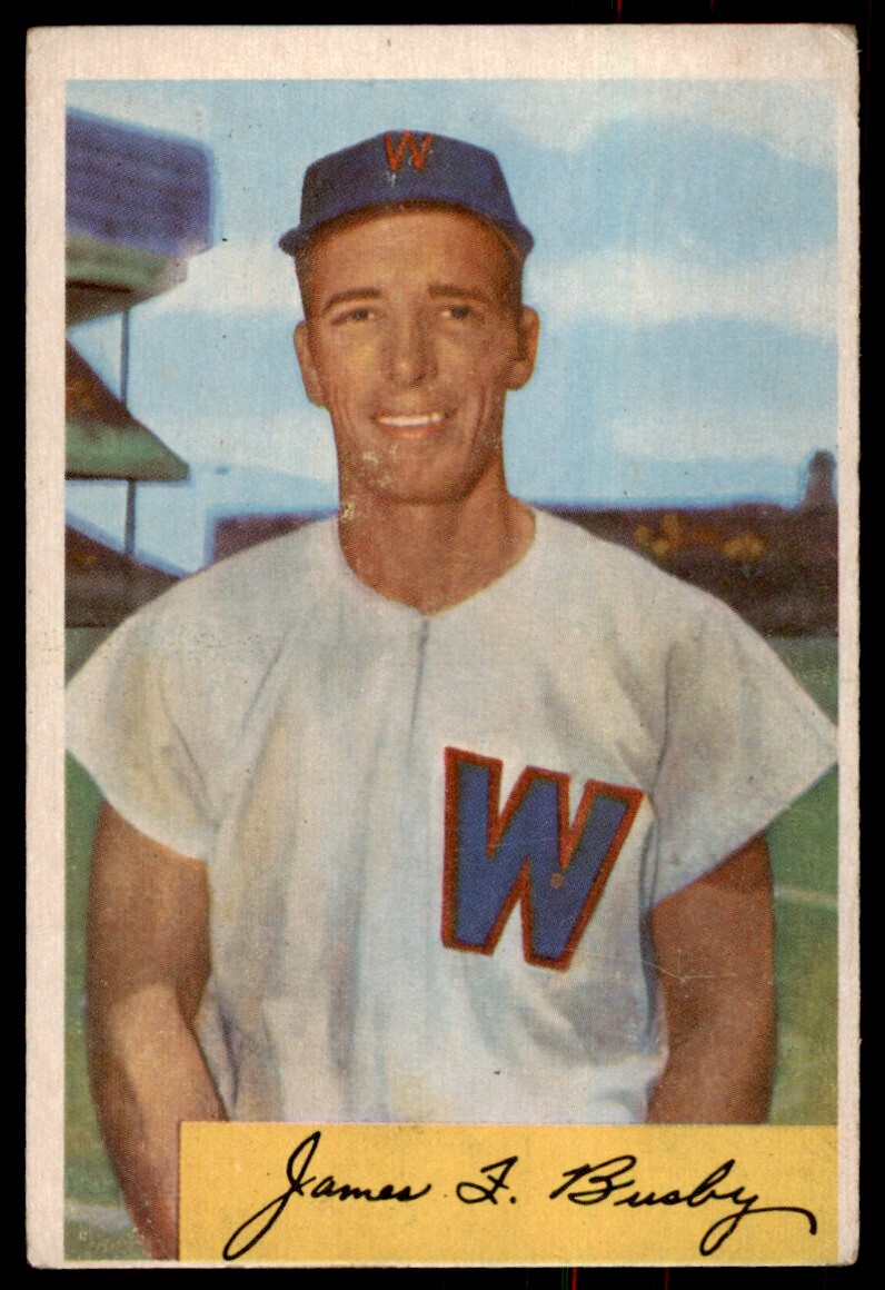 1954 Bowman Jim Busby VG-EX Washington Senators #8 | eBay