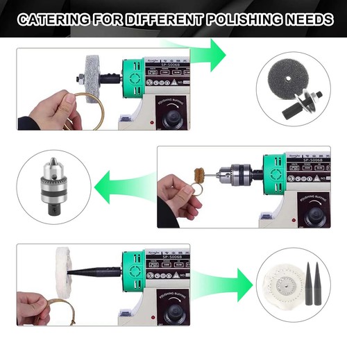 Double-head Cloth Wheel Polishing Machine, Jewelry Grinding and ...