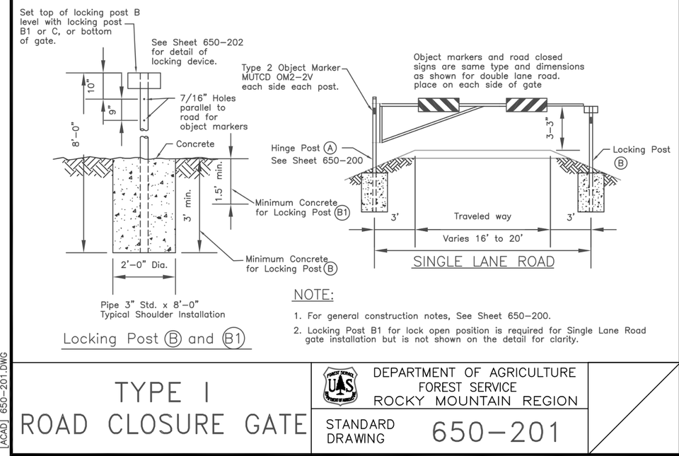 Forest Service Gate w Lock Box BLM Road Gate Private Security NEW ...