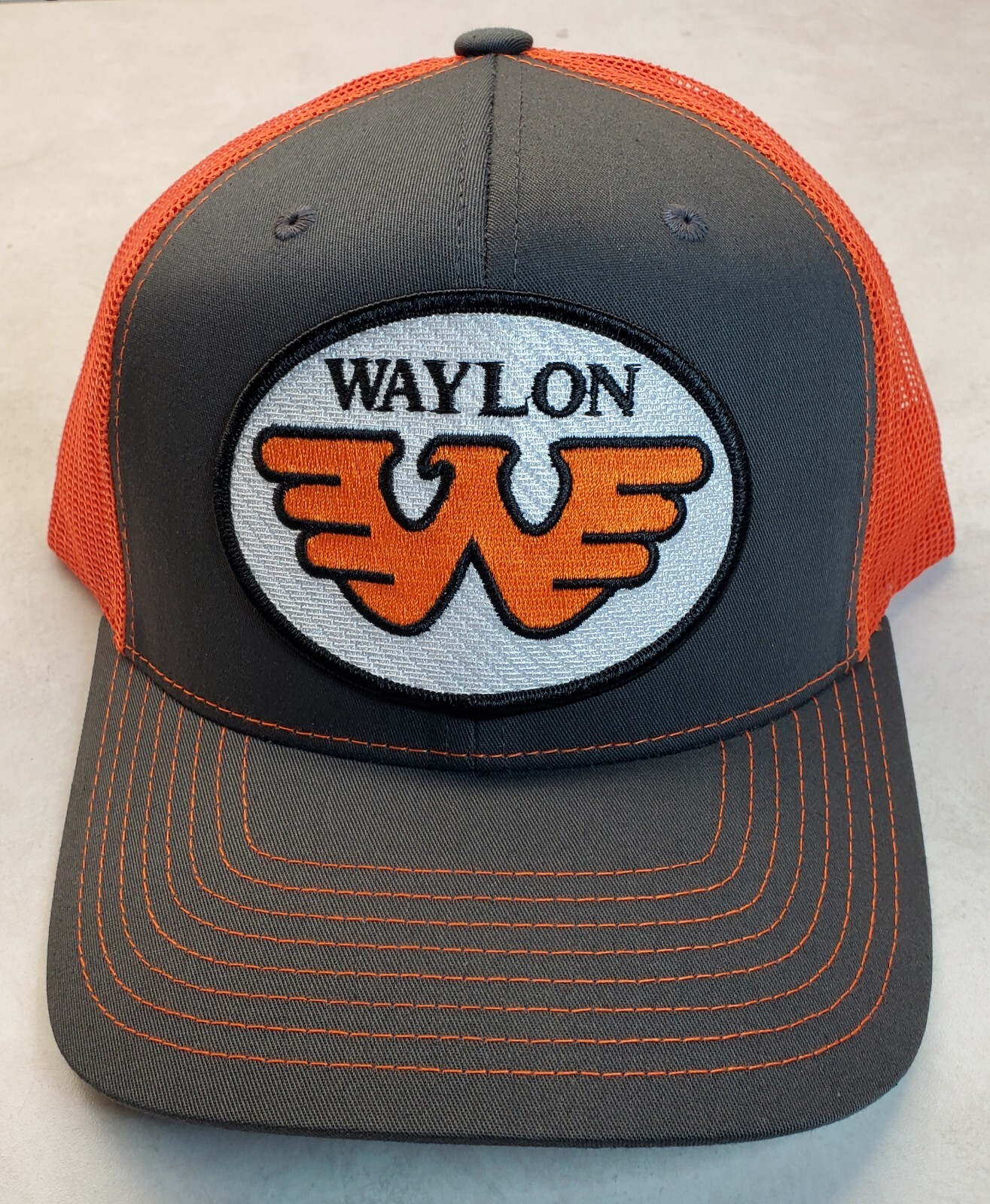 WAYLON JENNINGS Patch on Richardson 112 Trucker Hat Snapback Charcoal ...