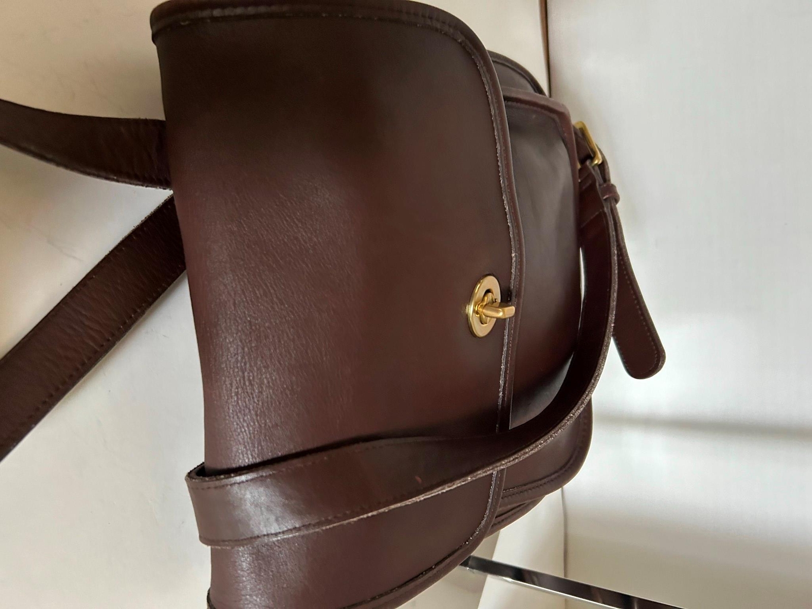 Vintage Coach Large Sidepack 9979 Mahogany Dark Brown Made In USA 1995 ...