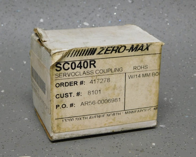 Zero-Max SC040R Size 40 Double Flex Servo Coupling 14mm Bore ServoClass ...