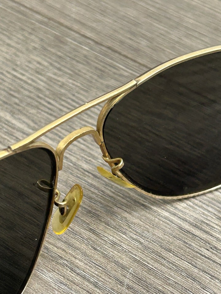 American Optical Sunglasses AO Pilot 1/10 Gold 12k GF 5 1/2 Vintage ...