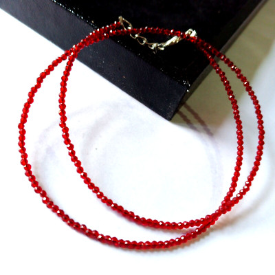 Red spinel Faceted Rondelle Beads spinel Stone Crystal Beads spinel ...
