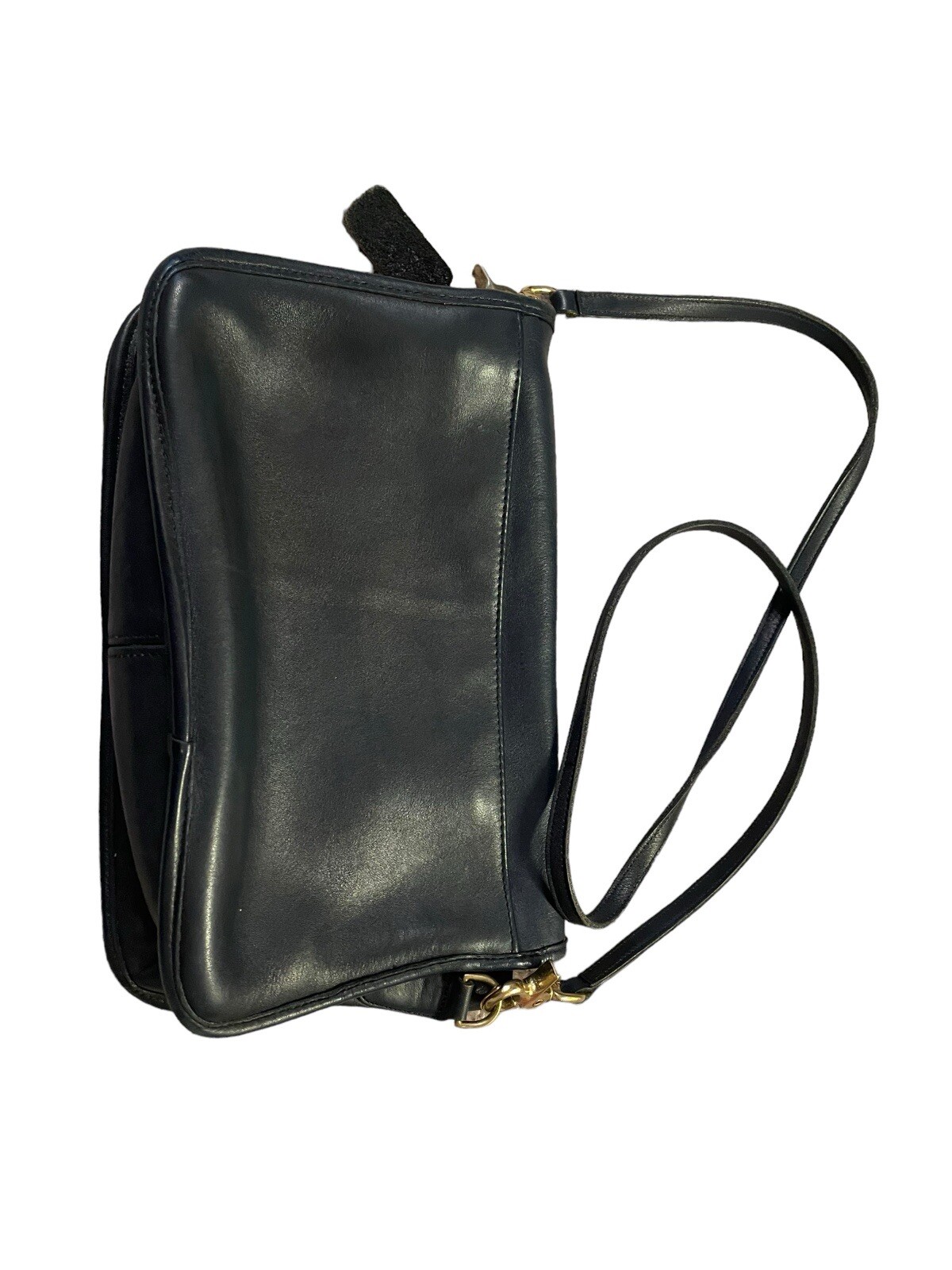 COACH Vintage Penny Purse Navy Blue Leather Crossbody… - Gem