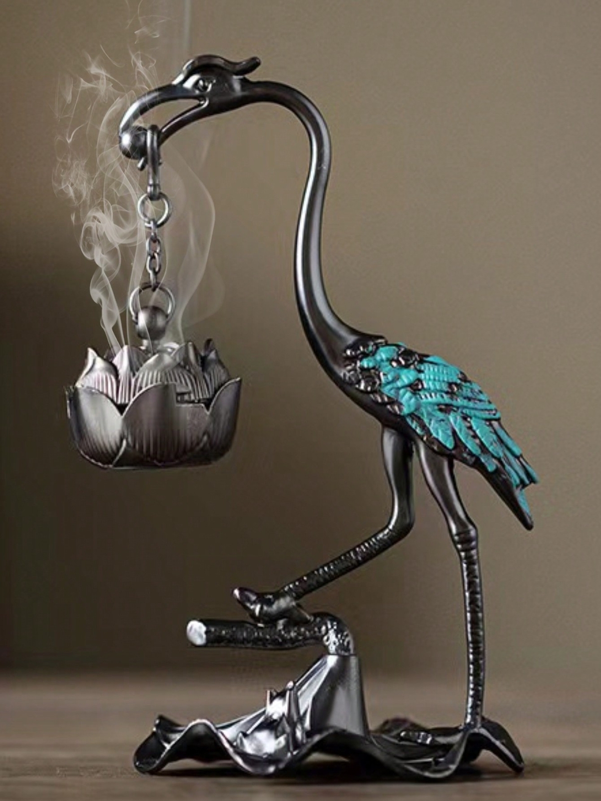 Crane Incense Burner Lotus Hanging Burner Hanging Incense Burner ...