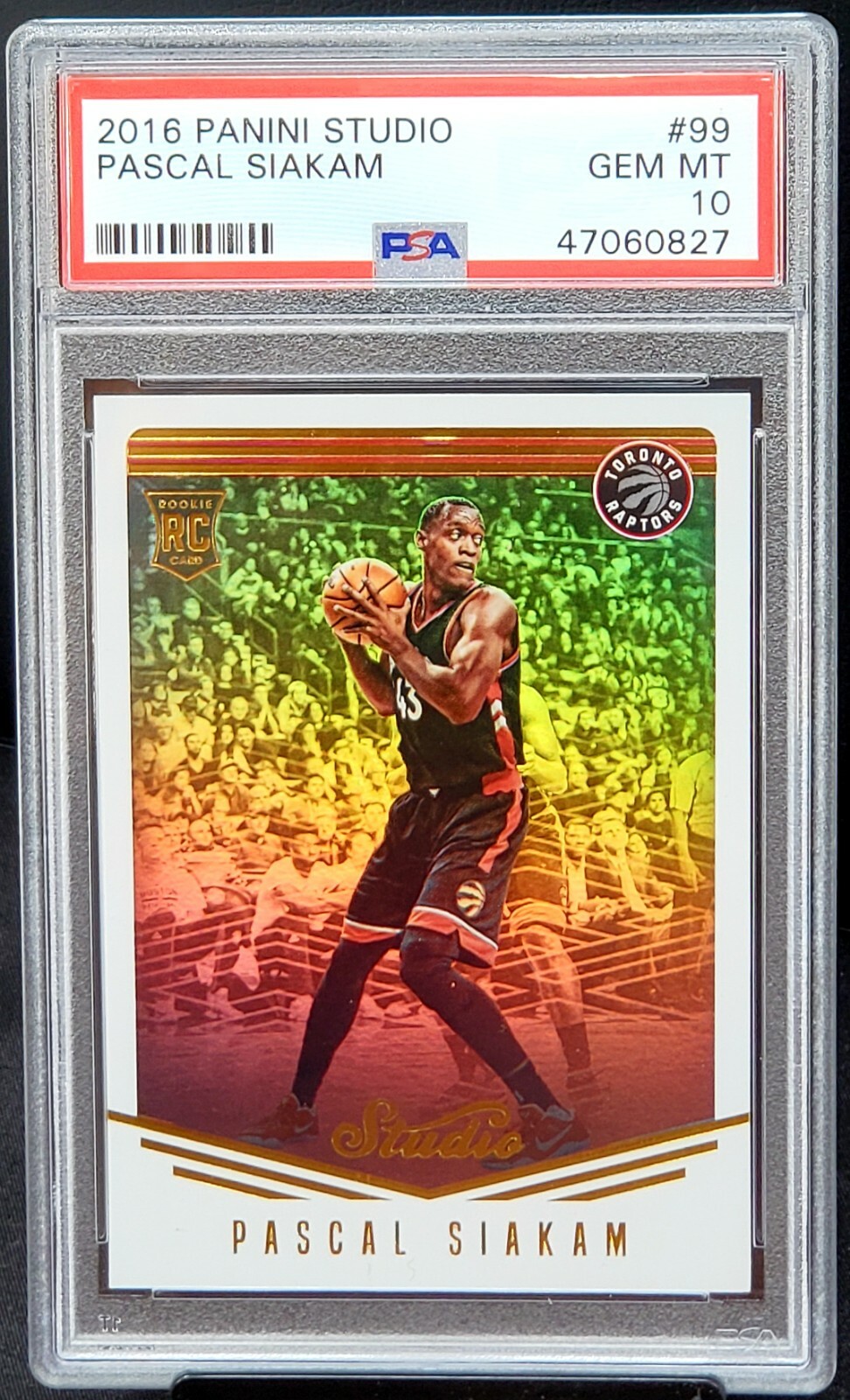 2016 Studio Raptors RC Star PASCAL SIAKAM Rookie Card PSA 10 GEM MINT ...