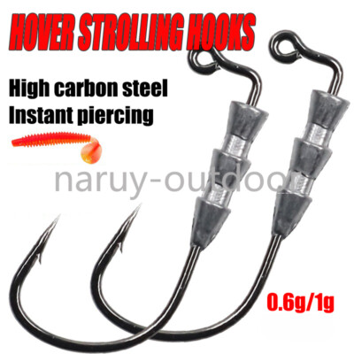 40 PACK 90 Degree Aberdeen Hover Strolling Jigging Hook Weight Hooks | eBay