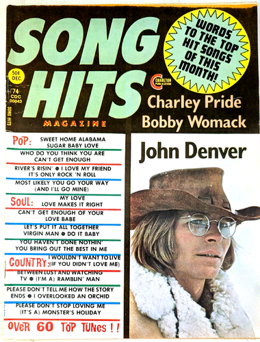 Song Hits Magazine December 1974 John Denver, Charley Pride, Bobby ...