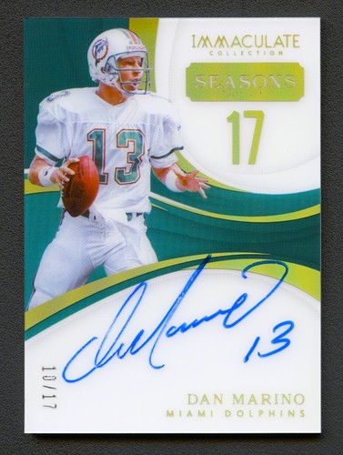 DAN MARINO 2018 PANINI IMMACULATE SEASONS MIAMI DOLPHINS HOF AUTO ...