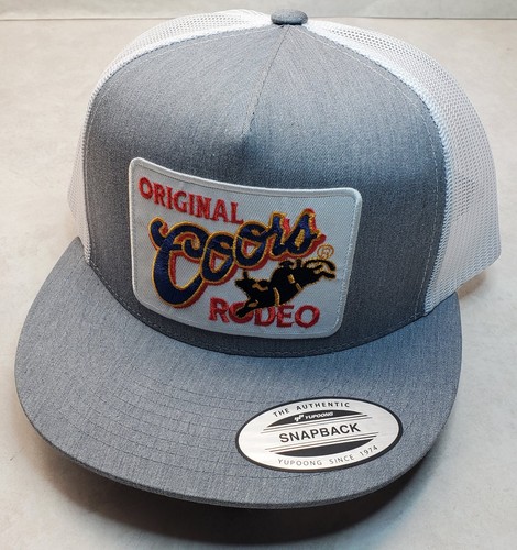Orig. Coors Rodeo Patch Trucker Hat YP Classics 6006 Snapback Heather/White | eBay