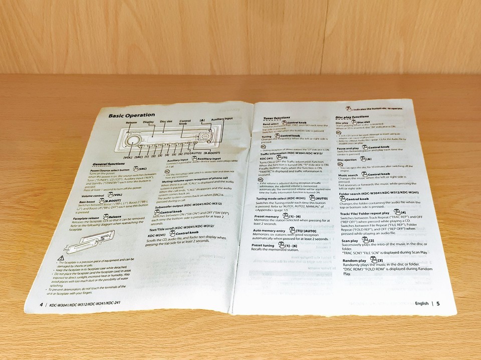 Kenwood KDC-241SG CD/MP3 Aux Car Stereo Radio Player • Removable ...