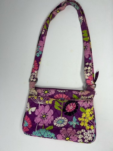 Vera Bradley Crossbody Flutterby Print - Purple with butterflies and ...