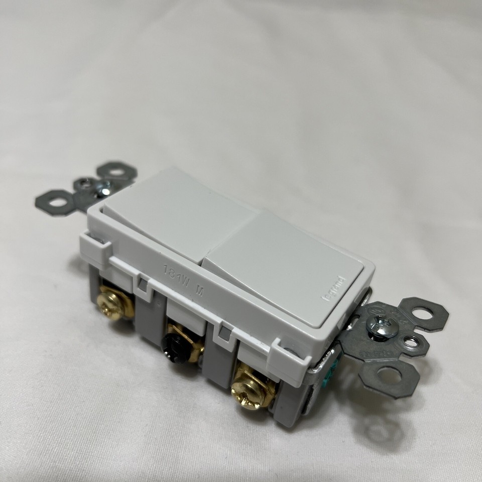 Legrand Dual Rocker Switch White Split Circuit 15 Amp Each | eBay