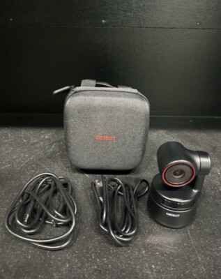 OSBOT Tiny 4k Bluetooth Camera AI Powered PTZ Black Webcam w/ Case OWB ...