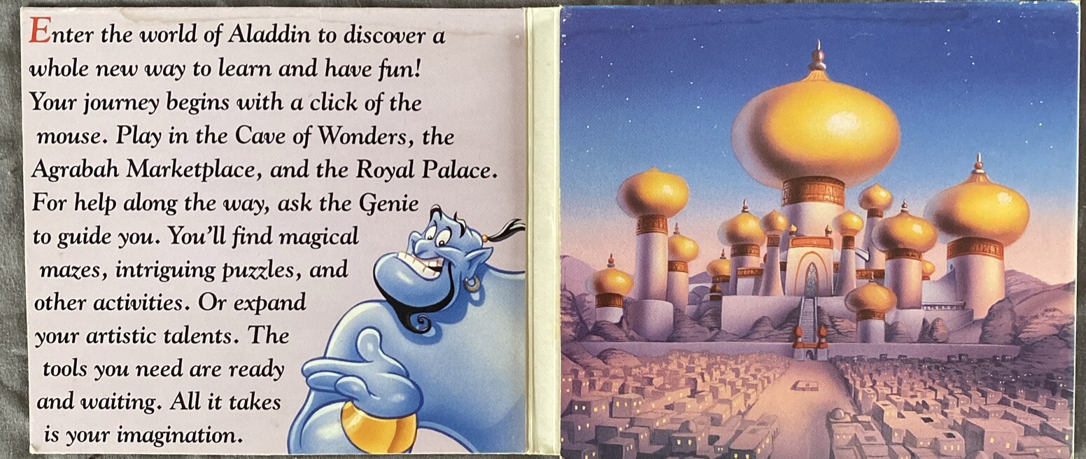 Aladdin Activity Center PC CD-ROM Windows Disney Interactive Disc ...
