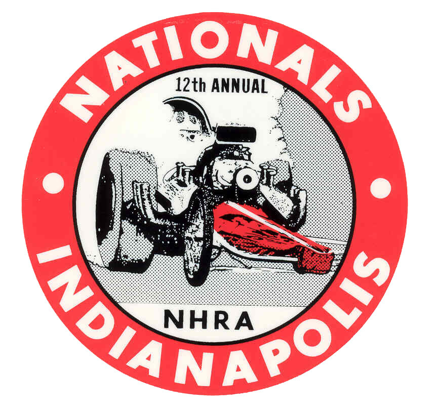 VINTAGE NHRA 12th annual Indy Nationals drag racing funny Hot Rod decal ...