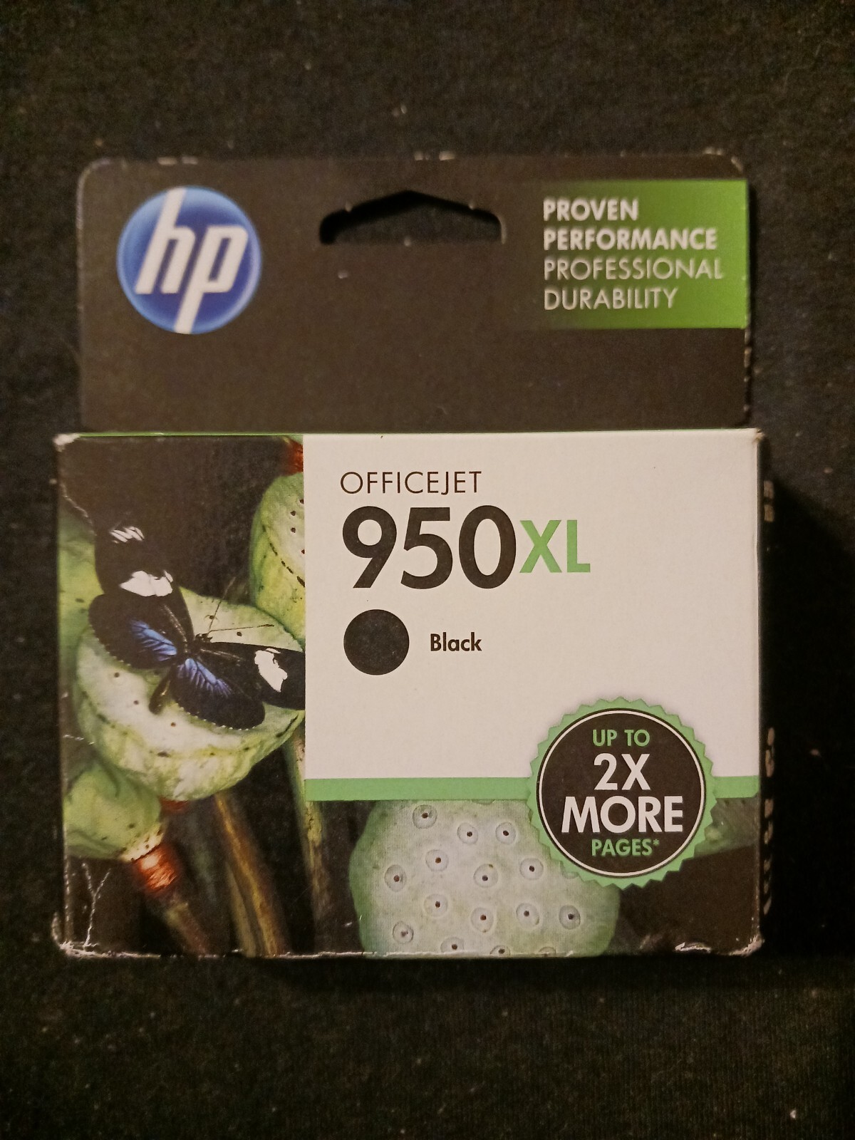 Lot of 2 Genuine HP 950XL Black Ink Brand New & Sealed Jan 2016 & April ...