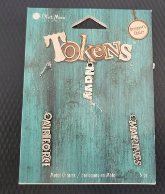 AIR FORCE NAVY MARINES Metal Charms Designer's Choice TOKENS Blue Moon ...