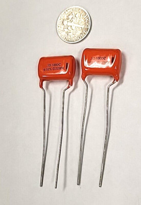 .12uF .12mf 120nf @ 100VDC 2pcs Sprague "Orange Drop" Film Radial ...