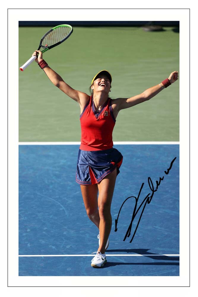 EMMA RADUCANU Signed Autograph PHOTO Fan Gift Signature Print TENNIS ...