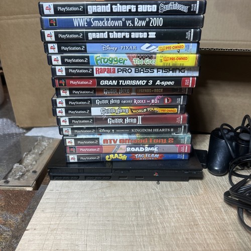 Black Sony PlayStation 2 PS2 Slim ~ SCPH-90001 And 15 Untested Games | eBay