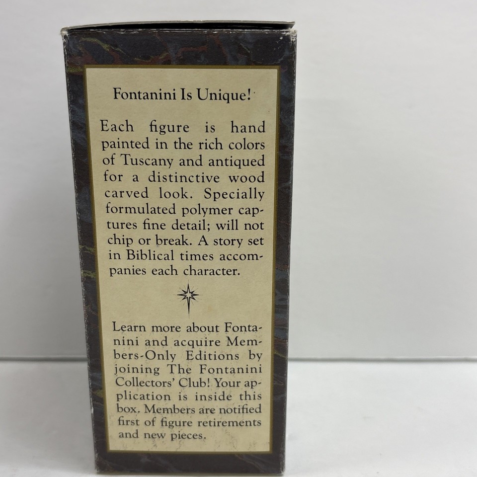 Fontanini Heirloom Nativity NATHAN 5" Figure 1992 Box and Story Card ...