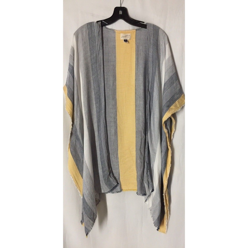 Universal Thread Cardigan Shawl Cover One Size Grey Yellow Open Front ...