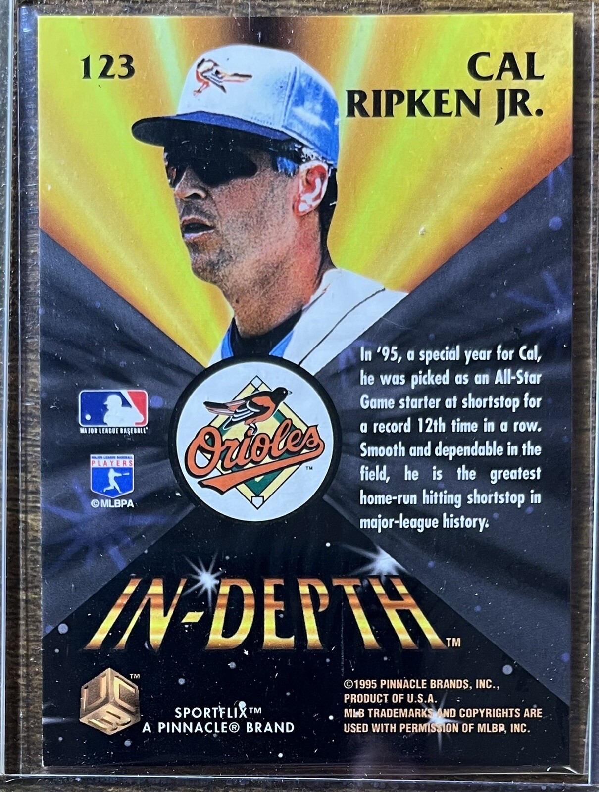 CAL RIPKEN JR Sportflix UC3 1995 MLB Trading Card #123 Baltimore ...