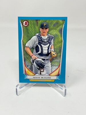 2014 Topps Baseball Reese McGuire Blue Parallel Rookie RC Card #TP-23 ...
