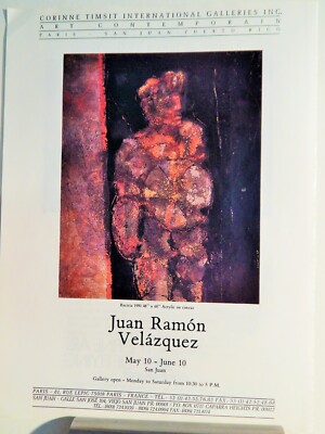 JUAN RAMON VELAZQUEZ ART PIECE VTG ORIG 1990 ADVERTISEMENT | eBay