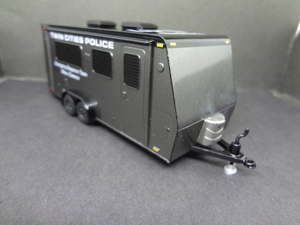 1:64 Scale Camper Trailer dark gray Police Department SWAT - Loose 1:64 ...