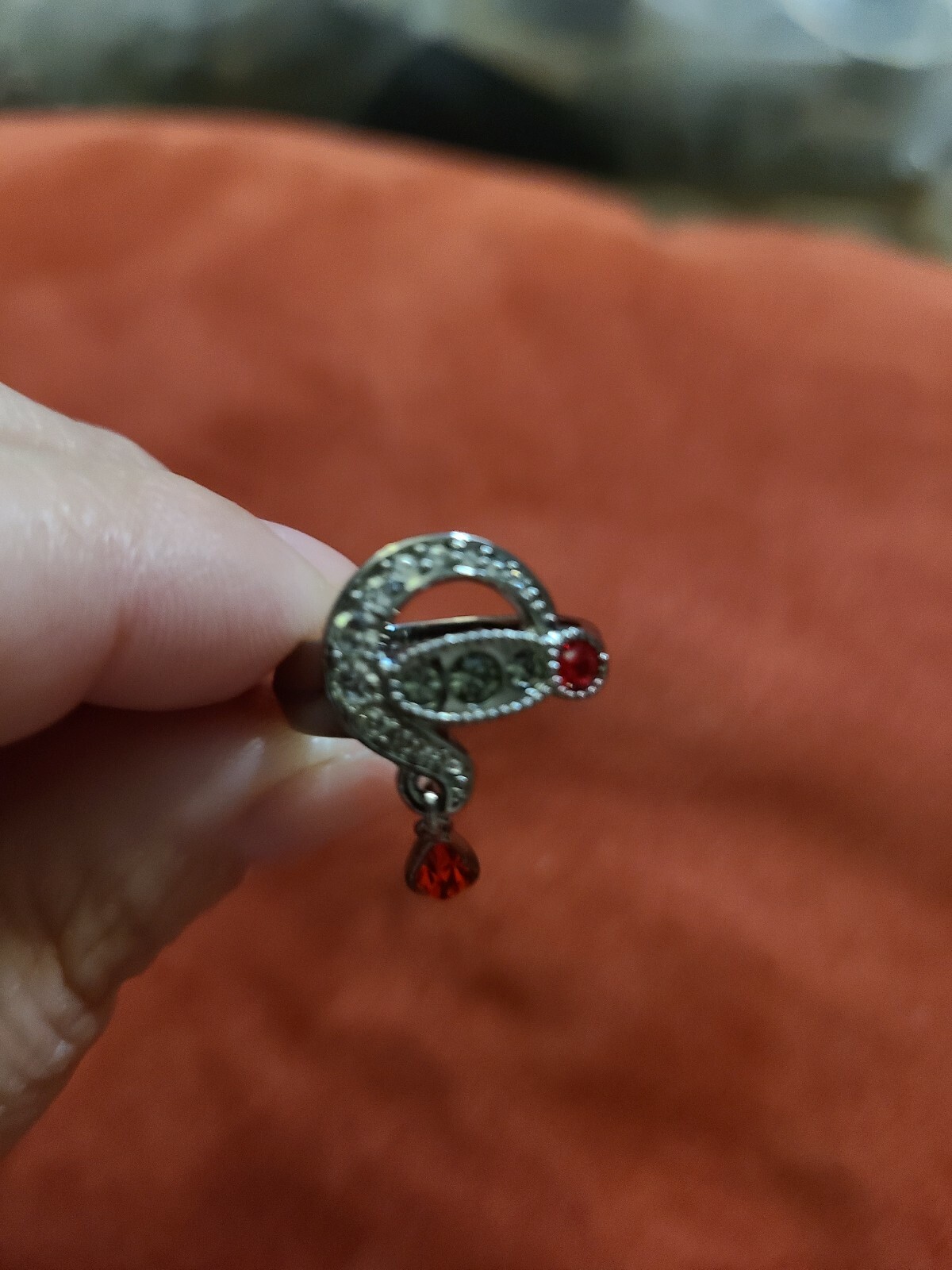 Swarovski swan signed Disney sword crystal ring 55 - Gem